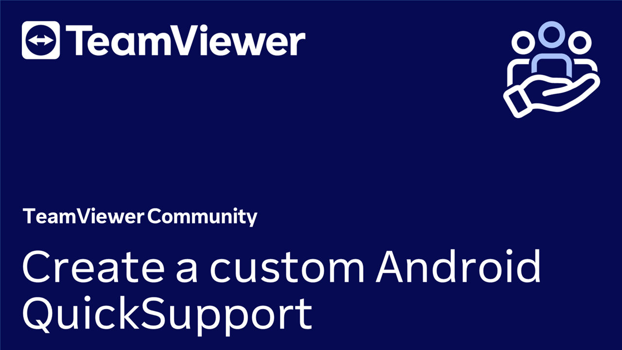 Create a custom Android QuickSupport Create a custom Android QuickSupport